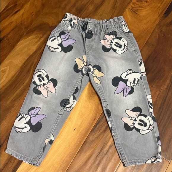H&M | Bottoms | Hm Brand Minnie Mouse Gray Toddler Bottoms | Poshmark